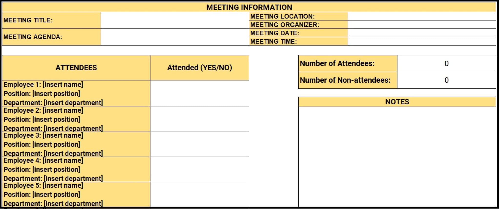 Best 19 Attendance Sheet For Excel : Free Download Attendance sheet in ...