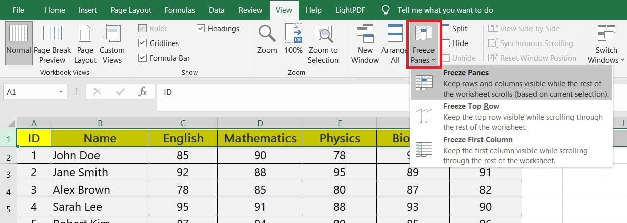 Learn How to Freeze a Row in Excel To Lock The First Line - AtoZ ...