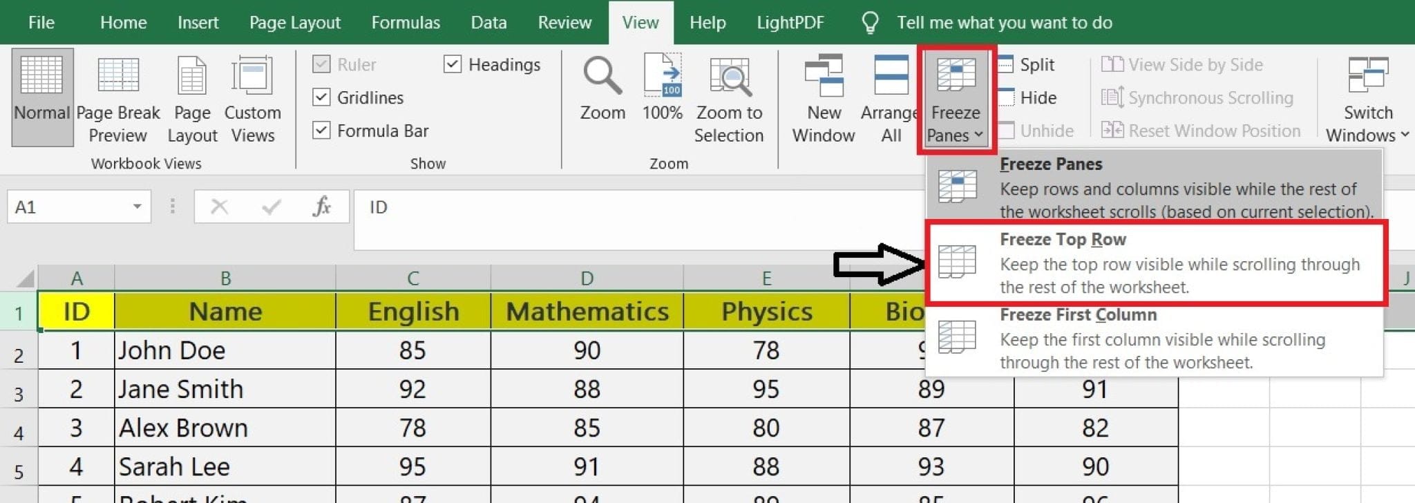 Learn How to Freeze a Row in Excel To Lock The First Line - AtoZ ...