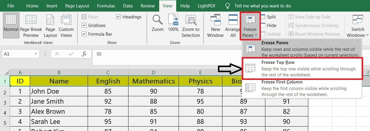 Learn How to Freeze a Row in Excel To Lock The First Line - AtoZ ...