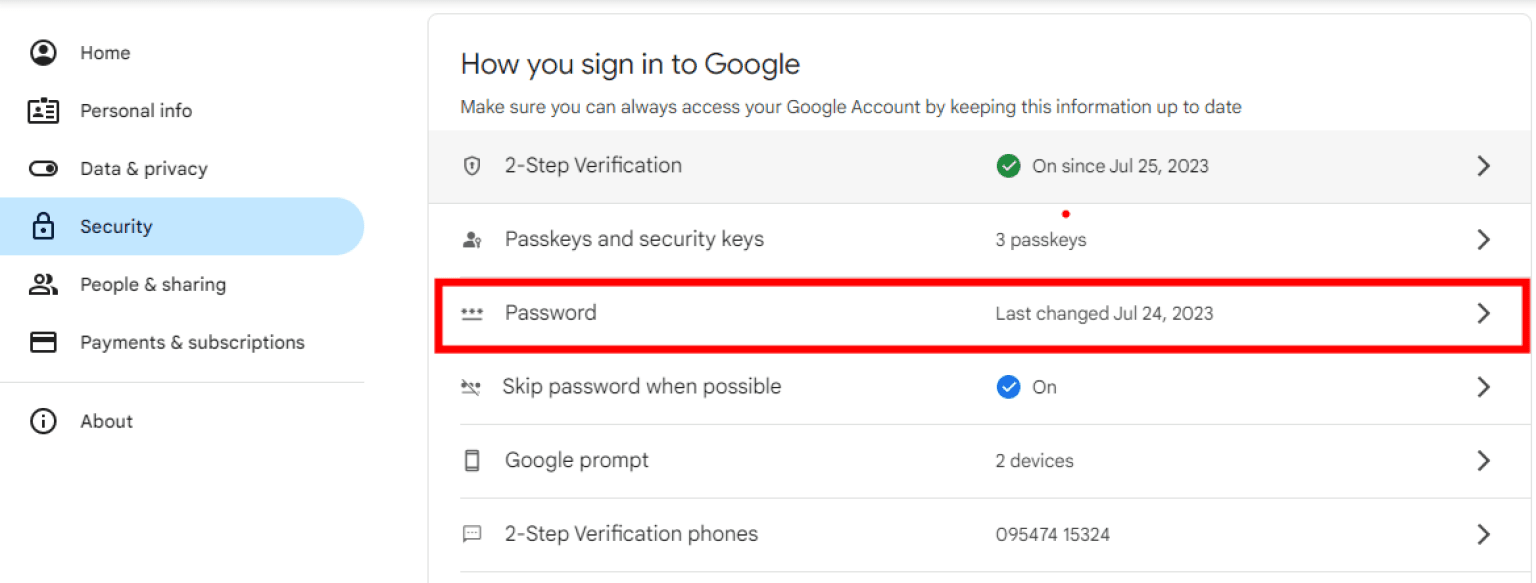 Gmail Password Change- Easy Steps - AtoZ Library