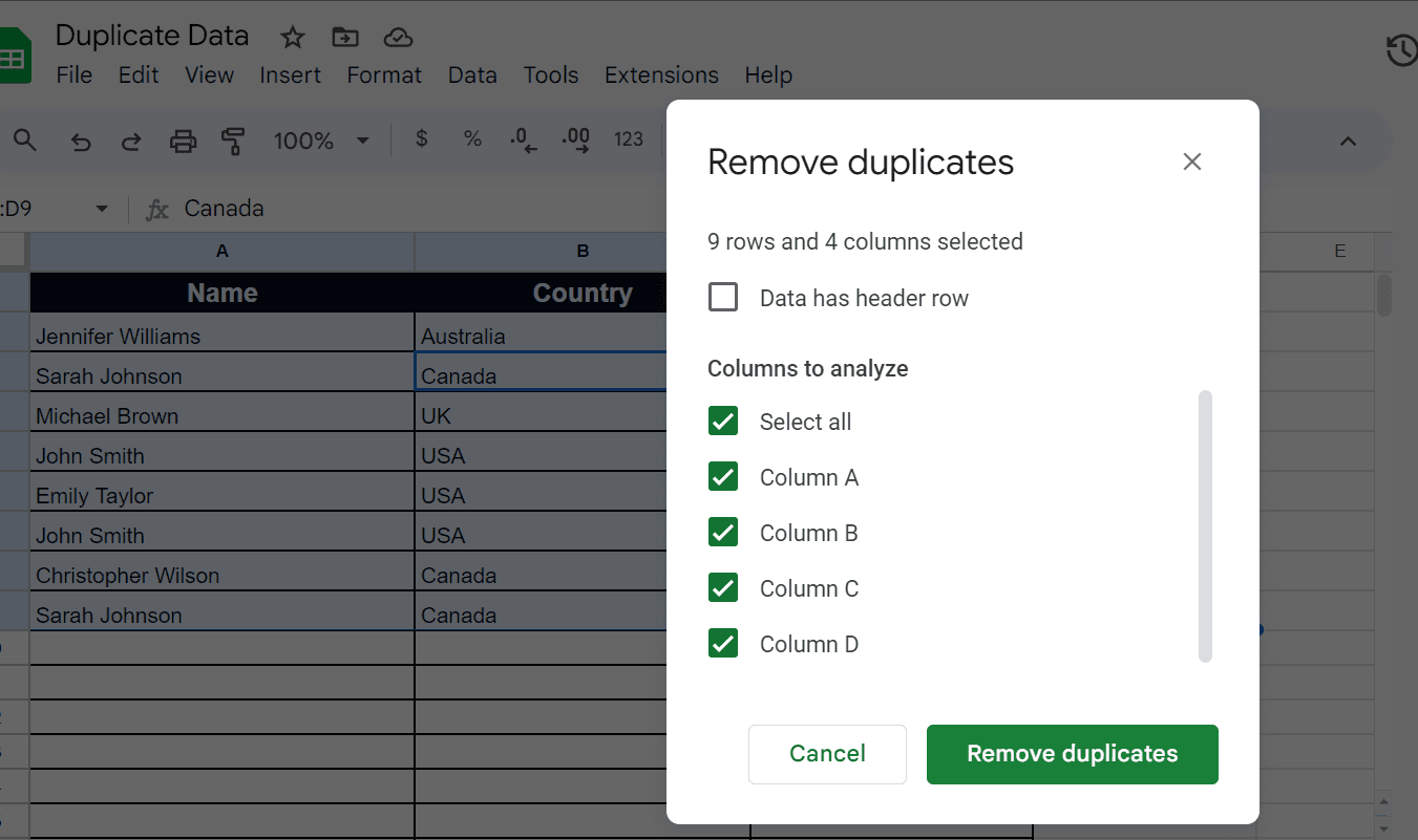 4 Quick Ways to Find Duplicates in Google Sheets and Keep Your Data ...