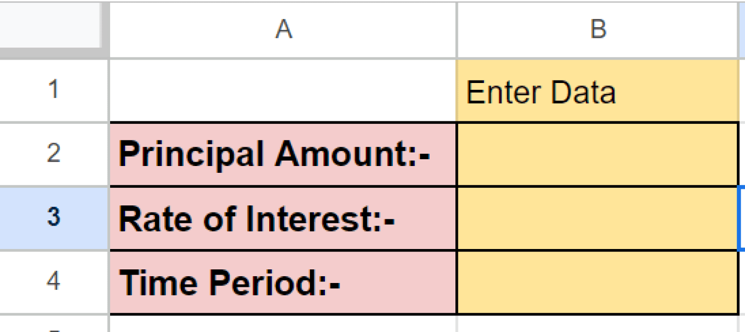 Simple Interest Formula in Google Sheets With Example - AtoZ Library